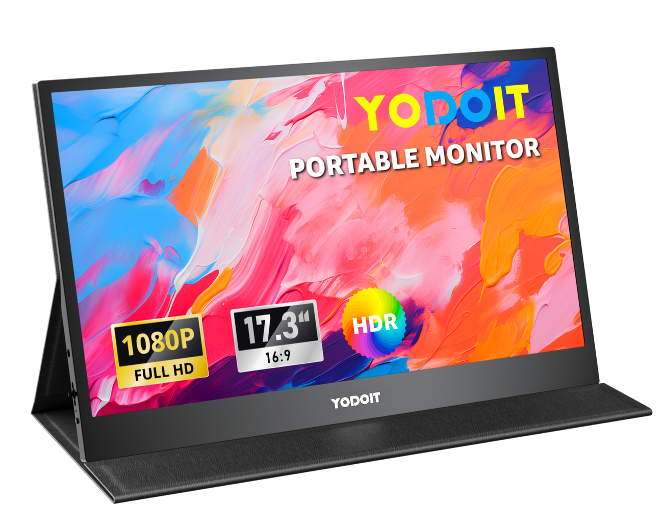 Portable Monitor 1920×1080 FHD Monitor Screen IPS Display with USB Typ